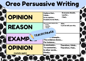 Opinion/persuasive Oreo Writing Anchor Chart - Etsy Canada