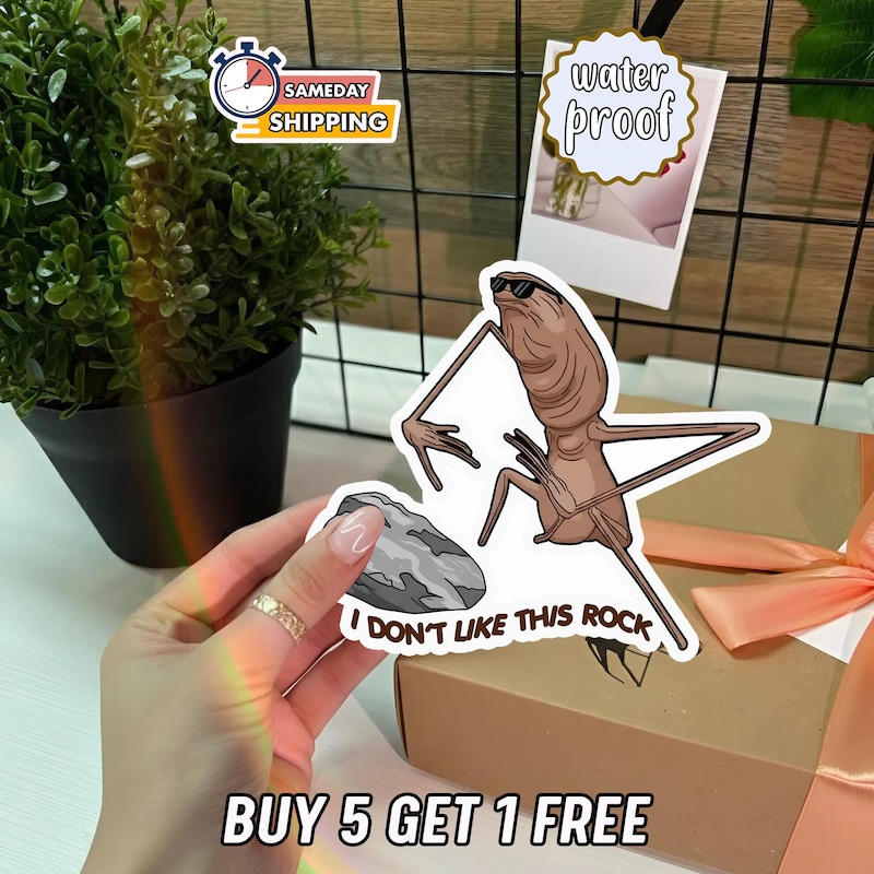 Robert I Dont Like This Rock Sticker - Etsy