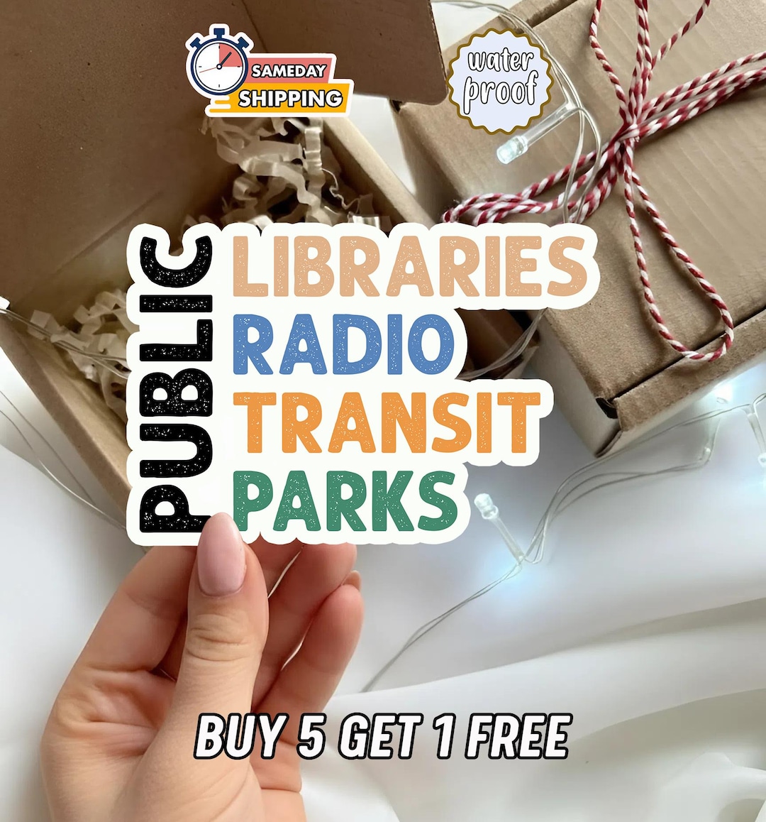 Public Libraries Sticker, Public Radio Sticker, Public Transit Sticker ...