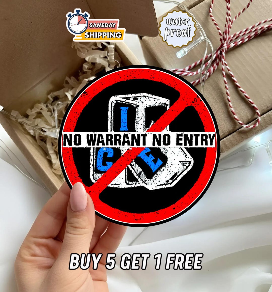 No Warrant No Entry Sticker, Civil Liberties Message Vinyl Decal or ...