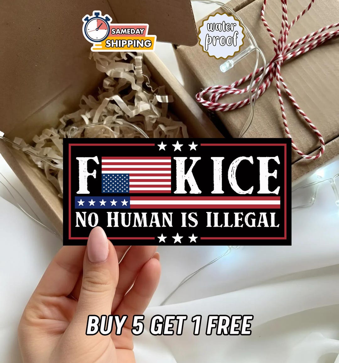 Progressive Immigration Rights Protest Sticker, Anti Detention Policy ...