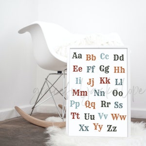 Western Cowboy Alphabet ABC Poster - Printable Digital Download ...