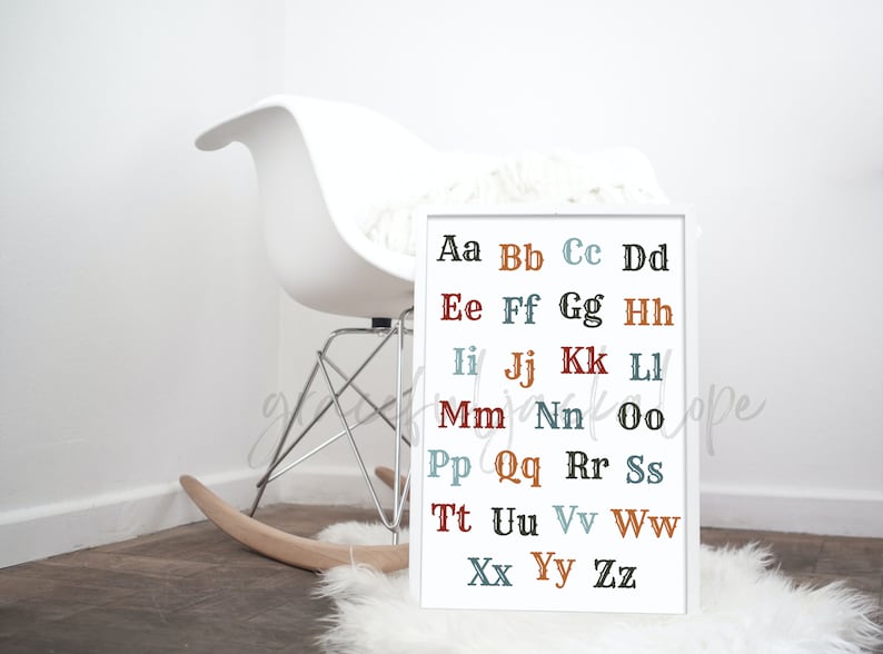 Western Cowboy Alphabet ABC Poster - Printable Digital Download ...