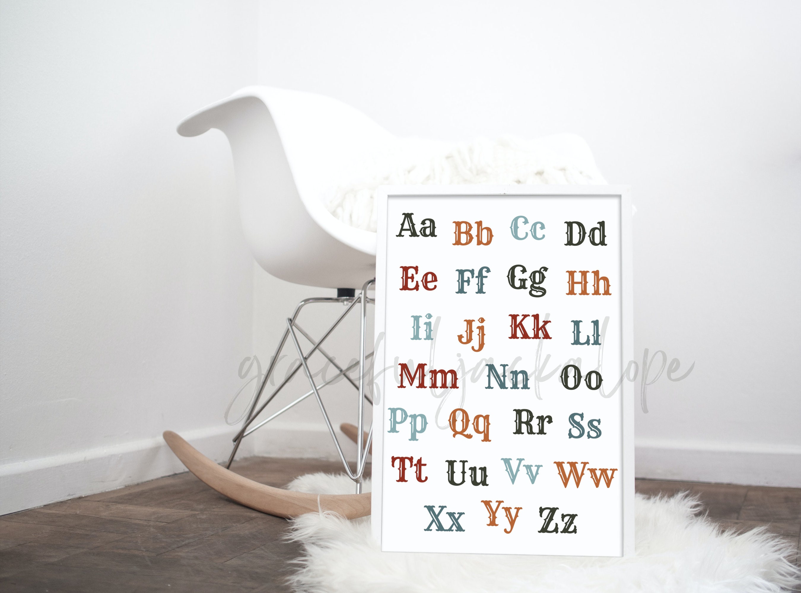 Western Cowboy Alphabet ABC Poster - Printable Digital Download ...