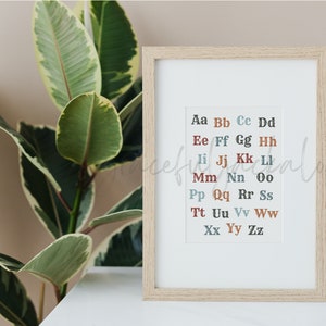 Western Cowboy Alphabet ABC Poster Printable Digital Download Childrens ...