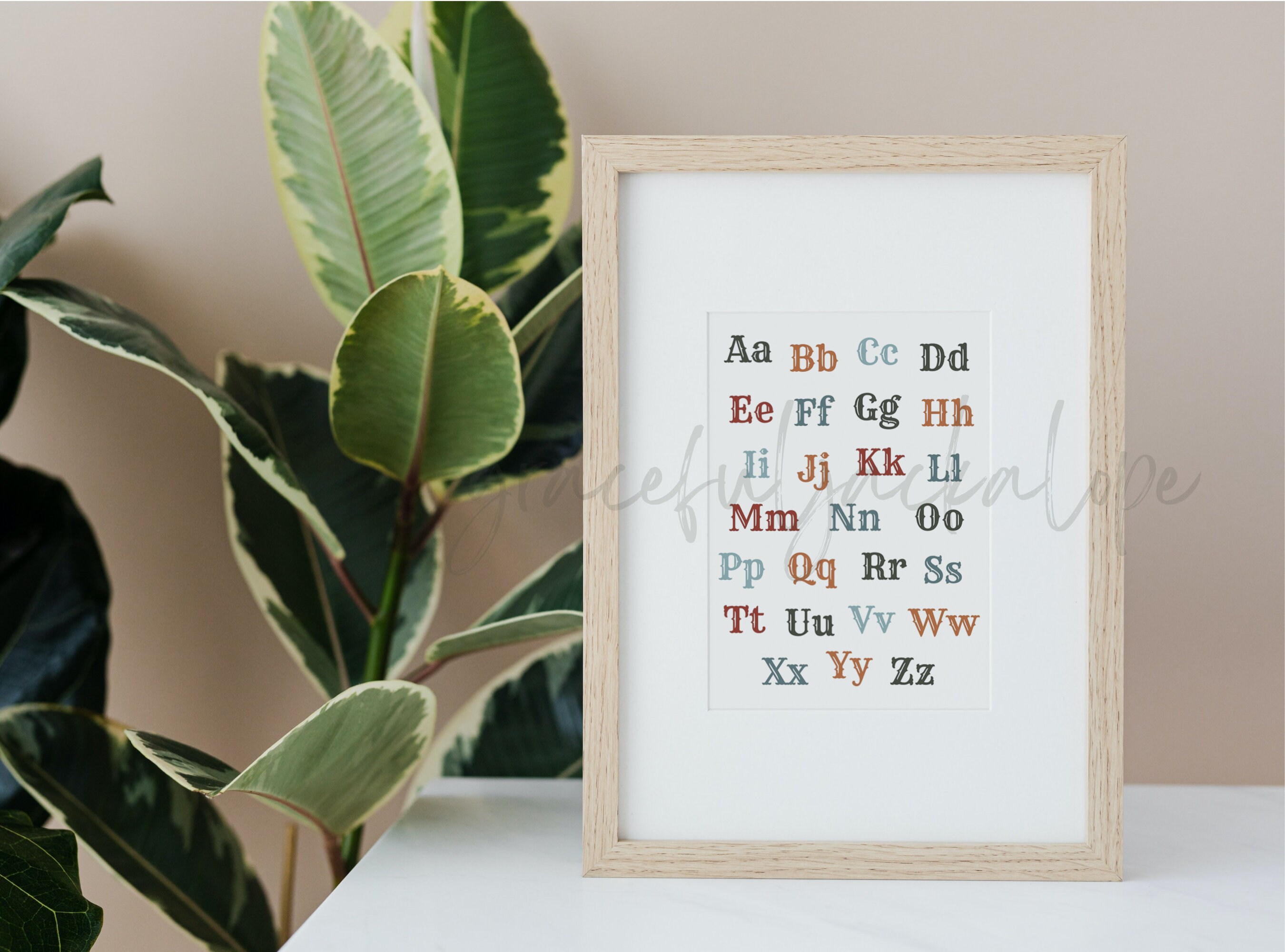 Western Cowboy Alphabet ABC Poster - Printable Digital Download ...