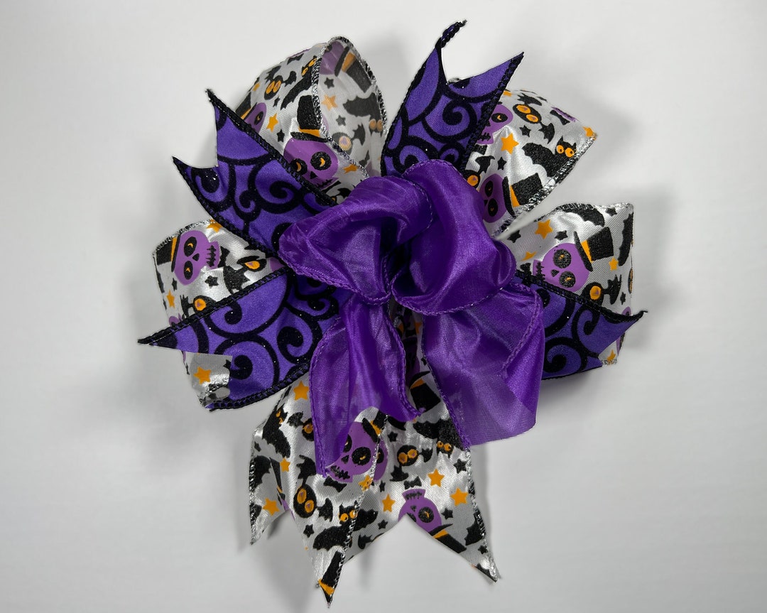Halloween Skeleton Bow, Gift Bow , Spooky Bow, Gift Giving, Birthday ...