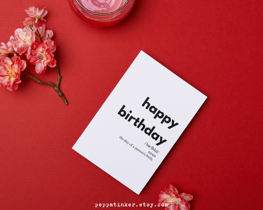 Printable Happy Birthday Meaning Card Cute Dinosaur Birthday - Etsy