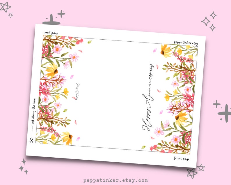 Printable Happy Anniversary Card, Printable Greeting Card, Couple ...