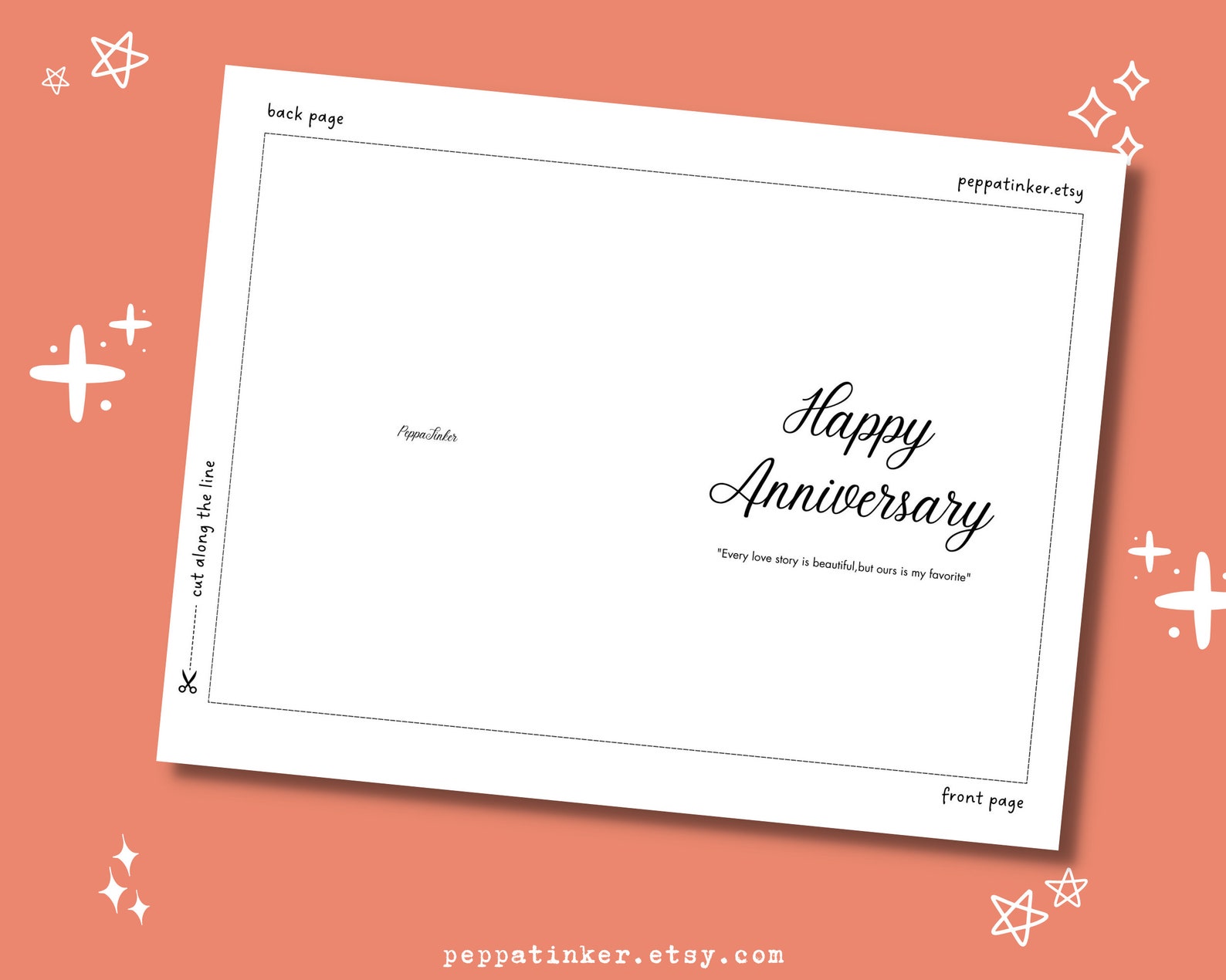 Printable Happy Anniversary Minimalist Card, Printable Greeting Card ...