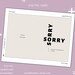 Printable Minimalist Sorry Card, Apology Card, Printable Sorry Card ...