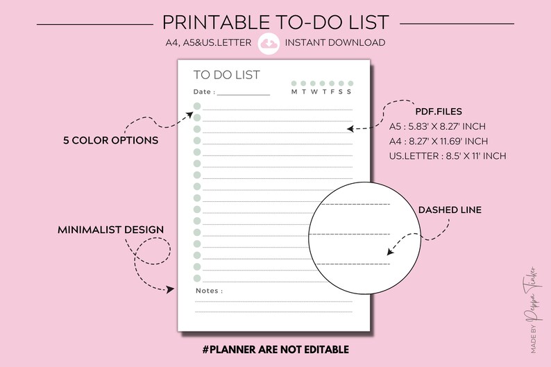 Blank to Do List Templateprintable To-do Listminimalist to - Etsy