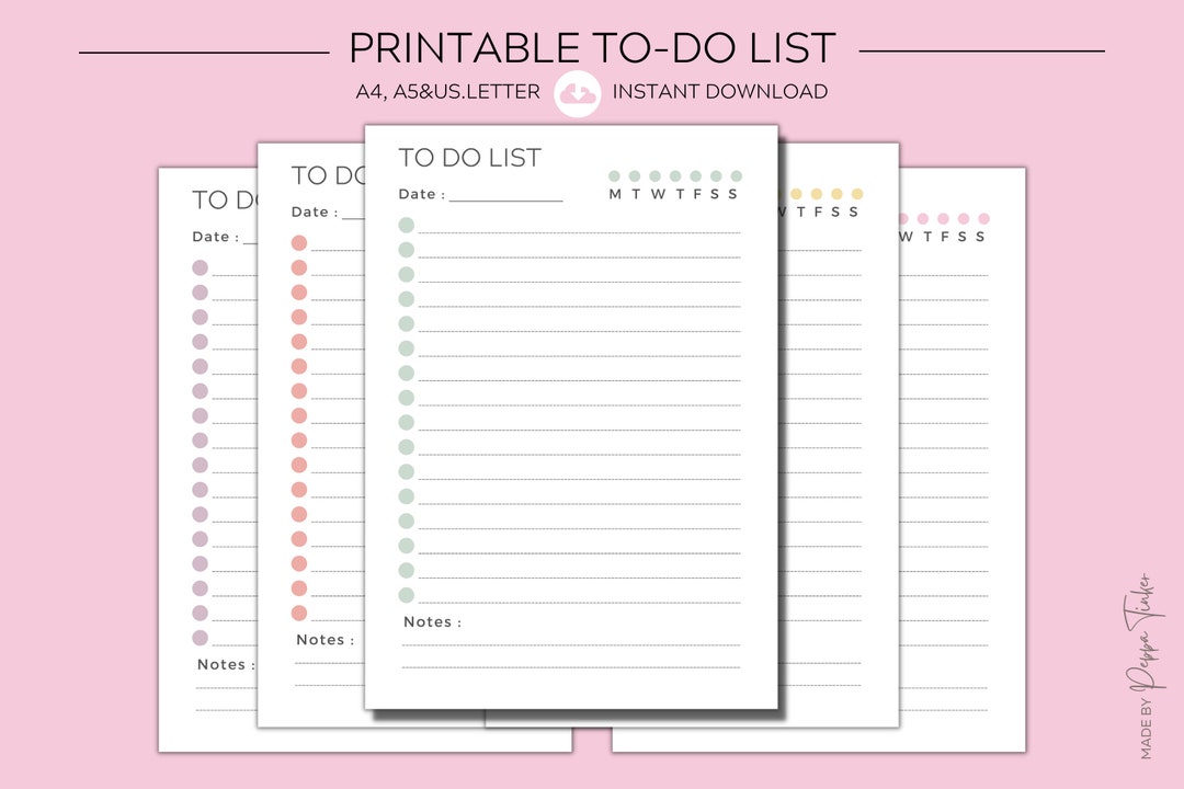 Blank to Do List Templateprintable To-do Listminimalist to - Etsy