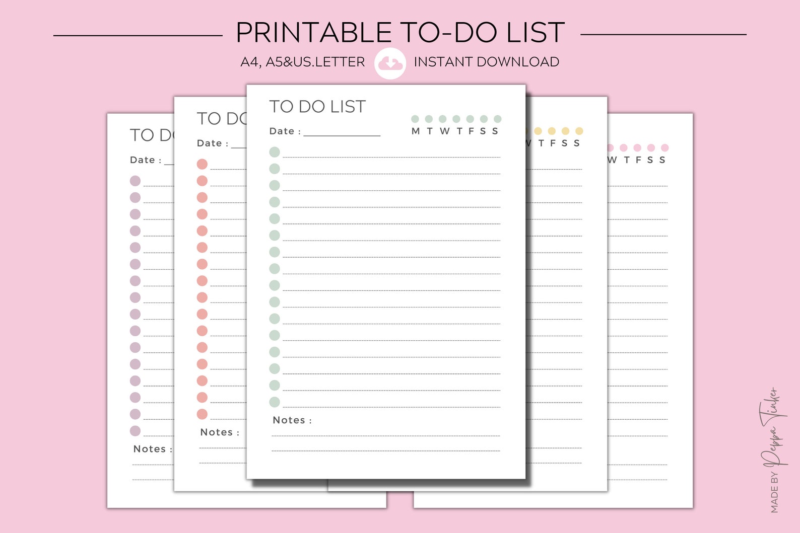 Blank to Do List Templateprintable To-do Listminimalist to - Etsy