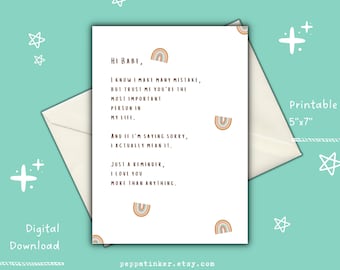 Printable Cute Crying Duck Sorry Card, Cute Apology Card, Printable ...