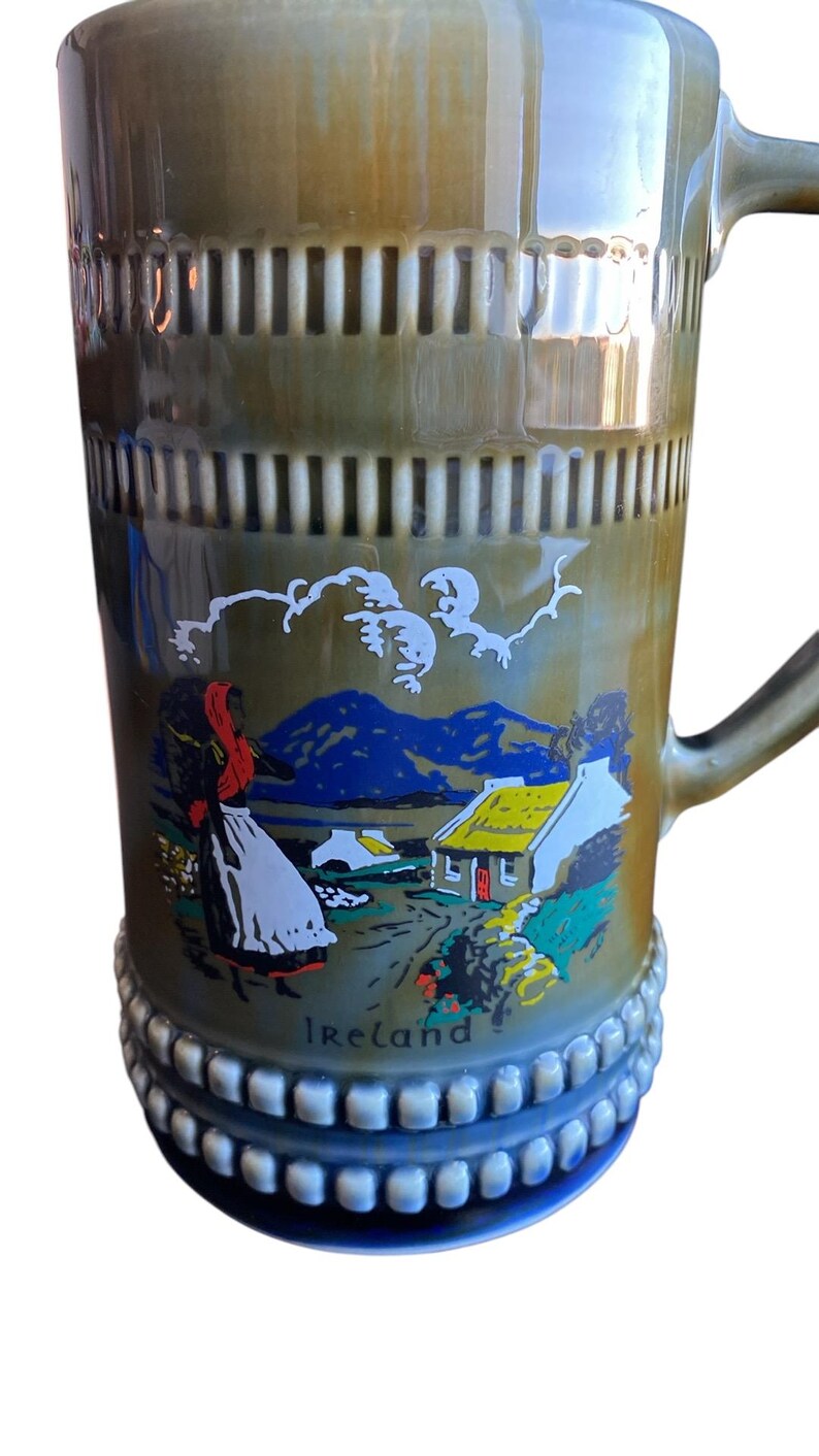 Irish Porcelain Big Beer Mug / Stein - Jade Green Made in Ireland 18 Oz ...