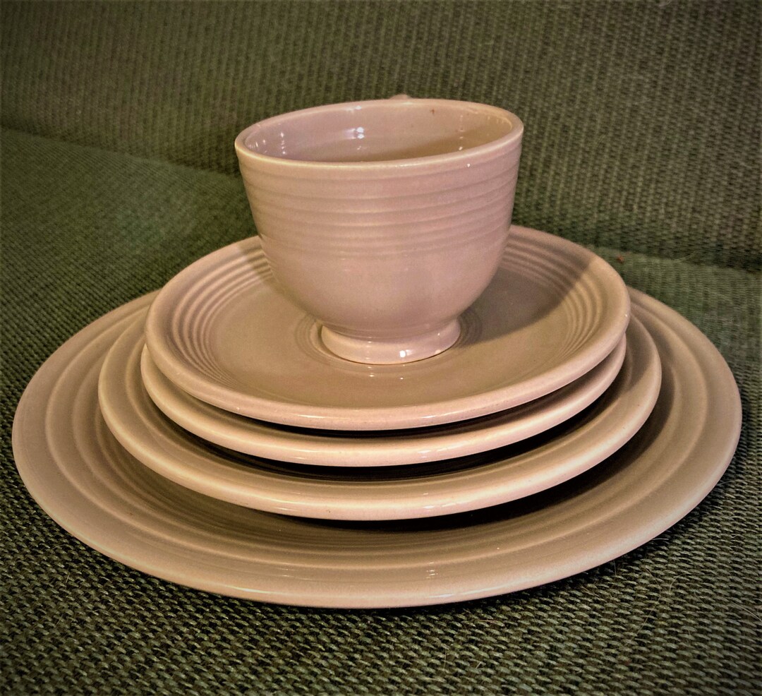 Vintage Gray Fiestaware 5 Piece Place Setting 1950's - Etsy