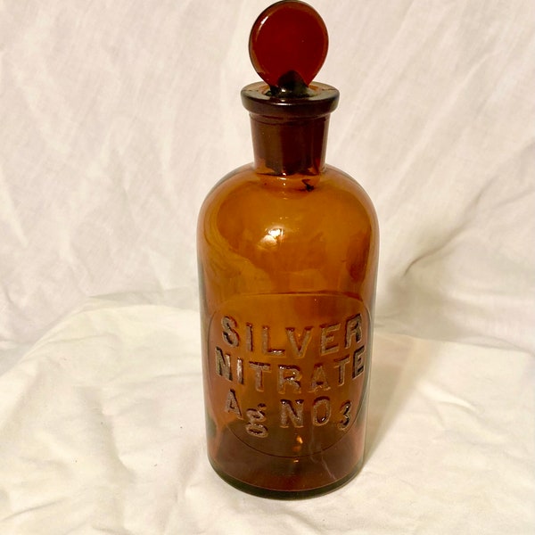 Pyrex Glass Stopper Bottle - Etsy