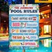 Pool Sign, Swimming Pool Rules Metal Sign, Pool Sign Personalized, Pool ...