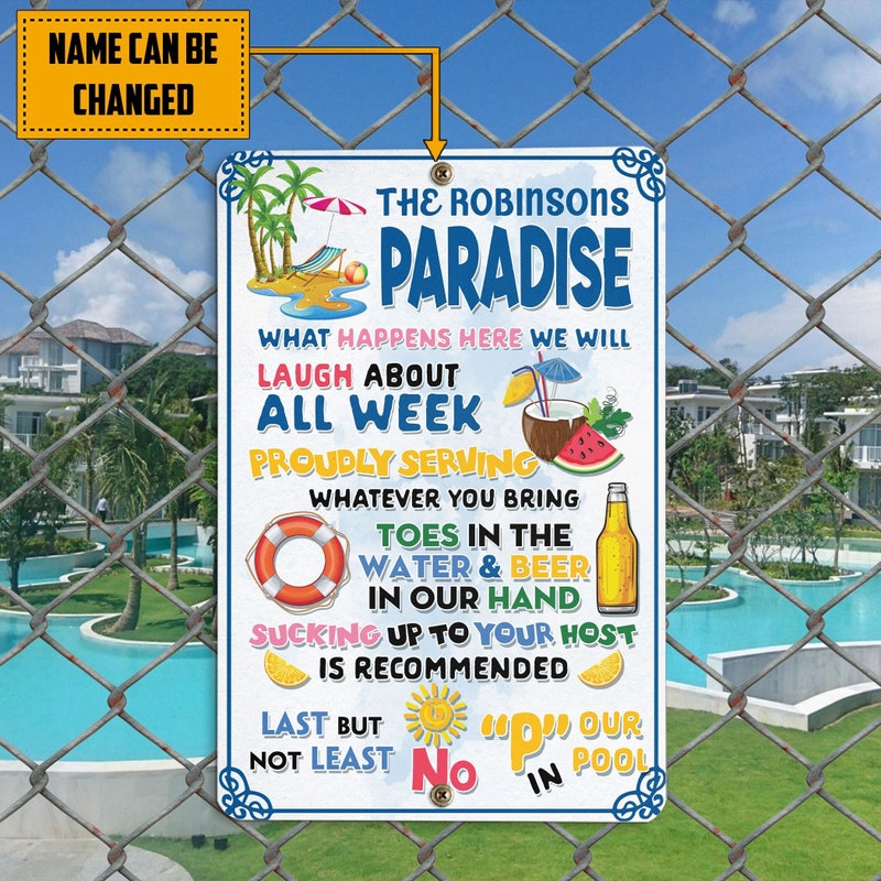 Swimming Pool Signs - Etsy