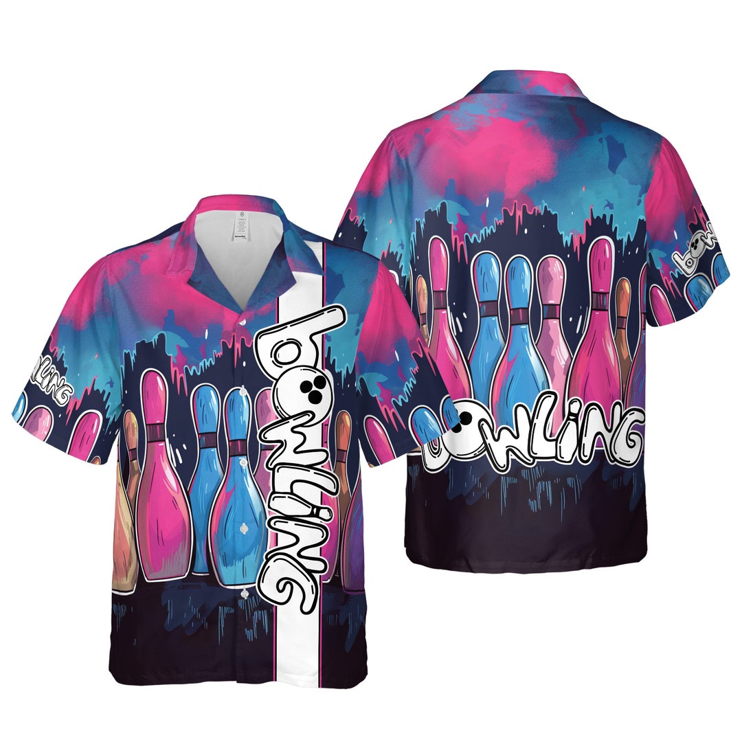 Personalized Bowling Hawaiian Shirt Bowling Team Shirt Button Down ...