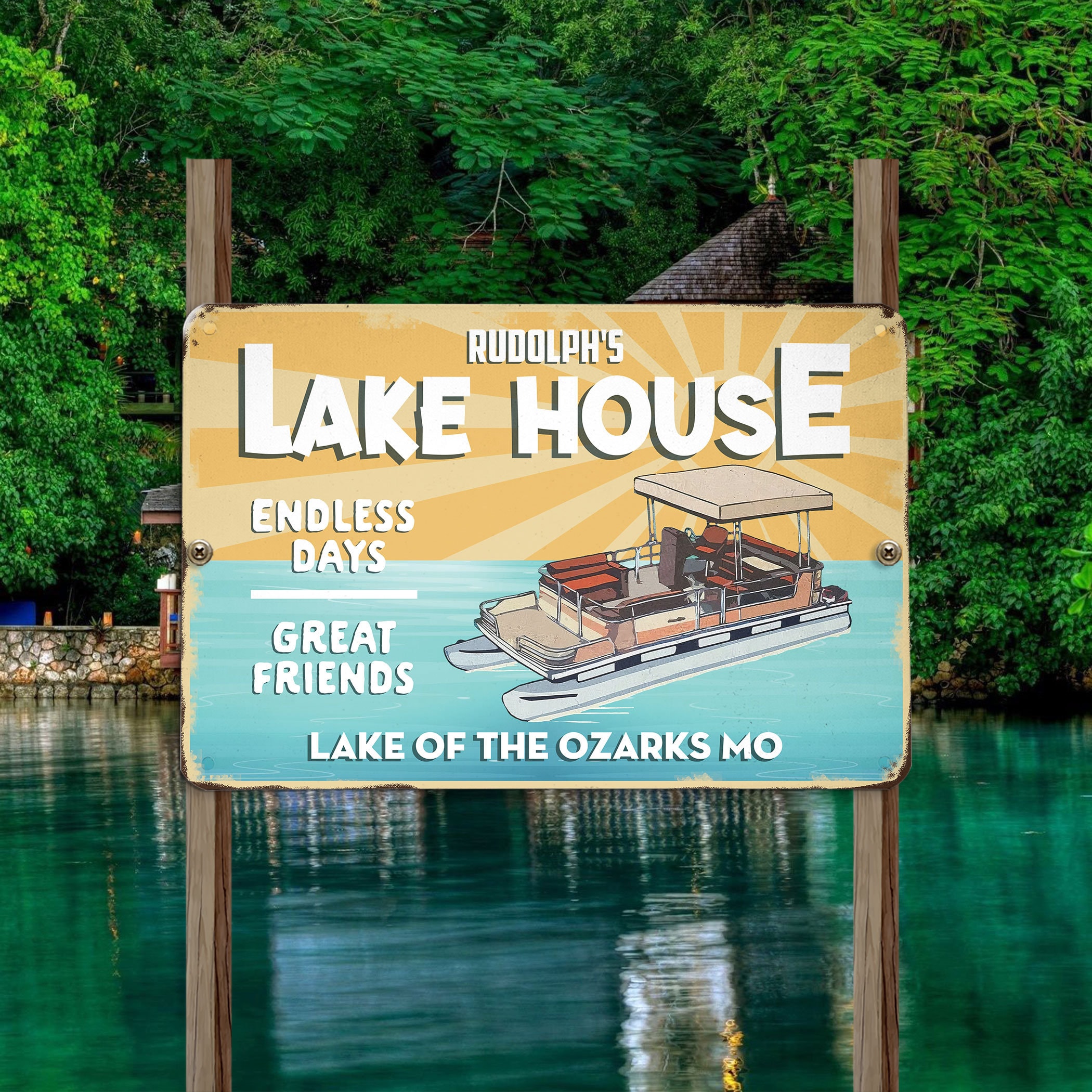 Lake House Metal Sign Lake Tin Sign Lake House Rules Sign - Etsy