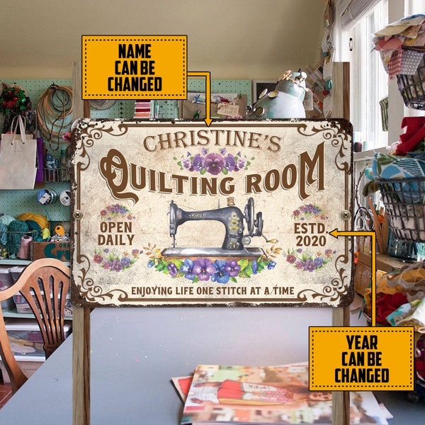 Quilt Room Sign - Etsy