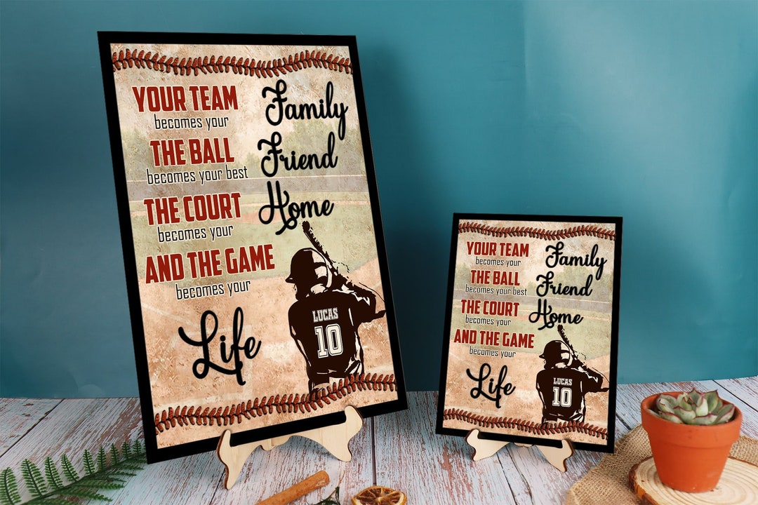 Personalized Baseball Life Lesson Layer Plaque Baseball Wooden Laser ...