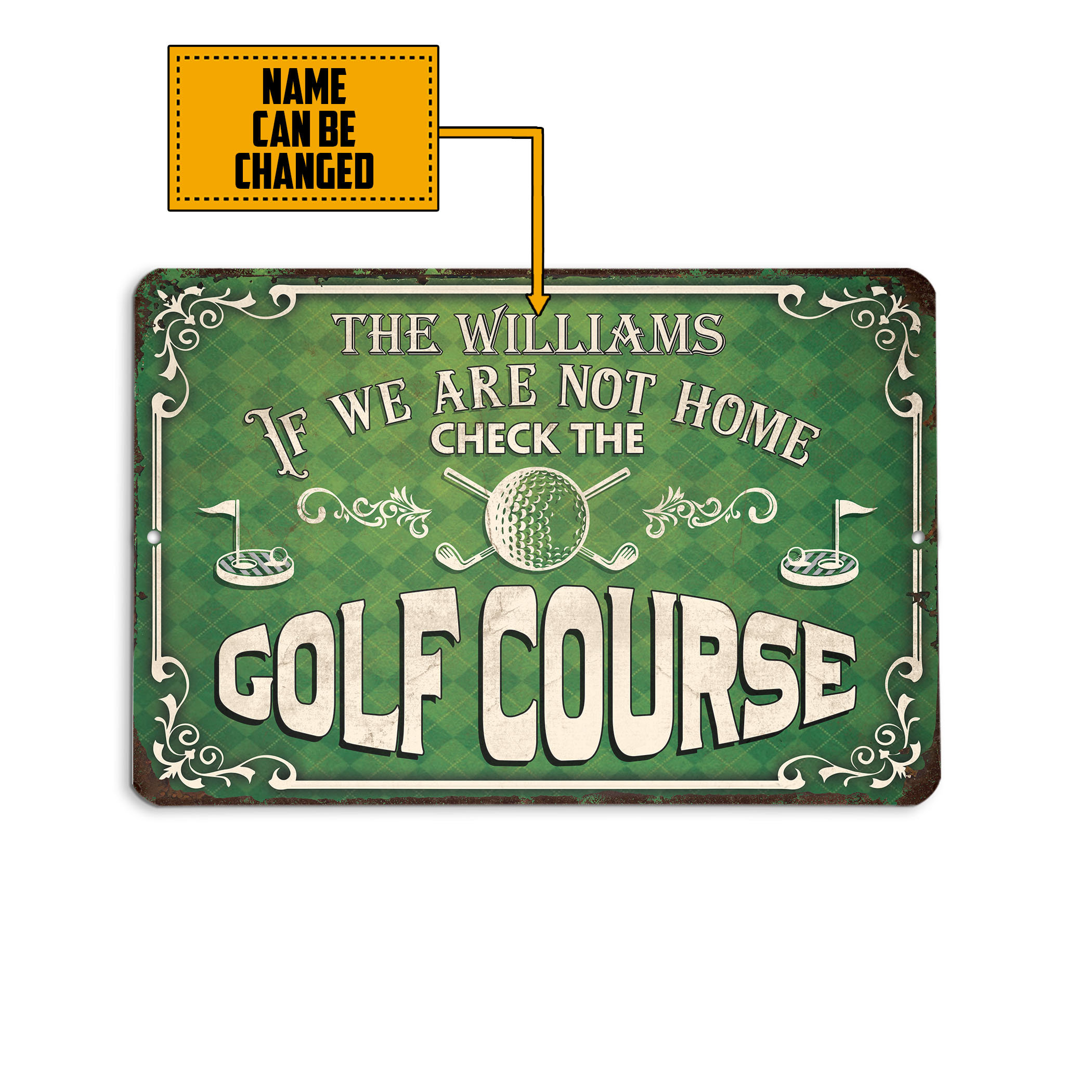 Golf Course Welcome Sign, Golf Club Tin Sign, Funny Golfer Gift, Golf ...