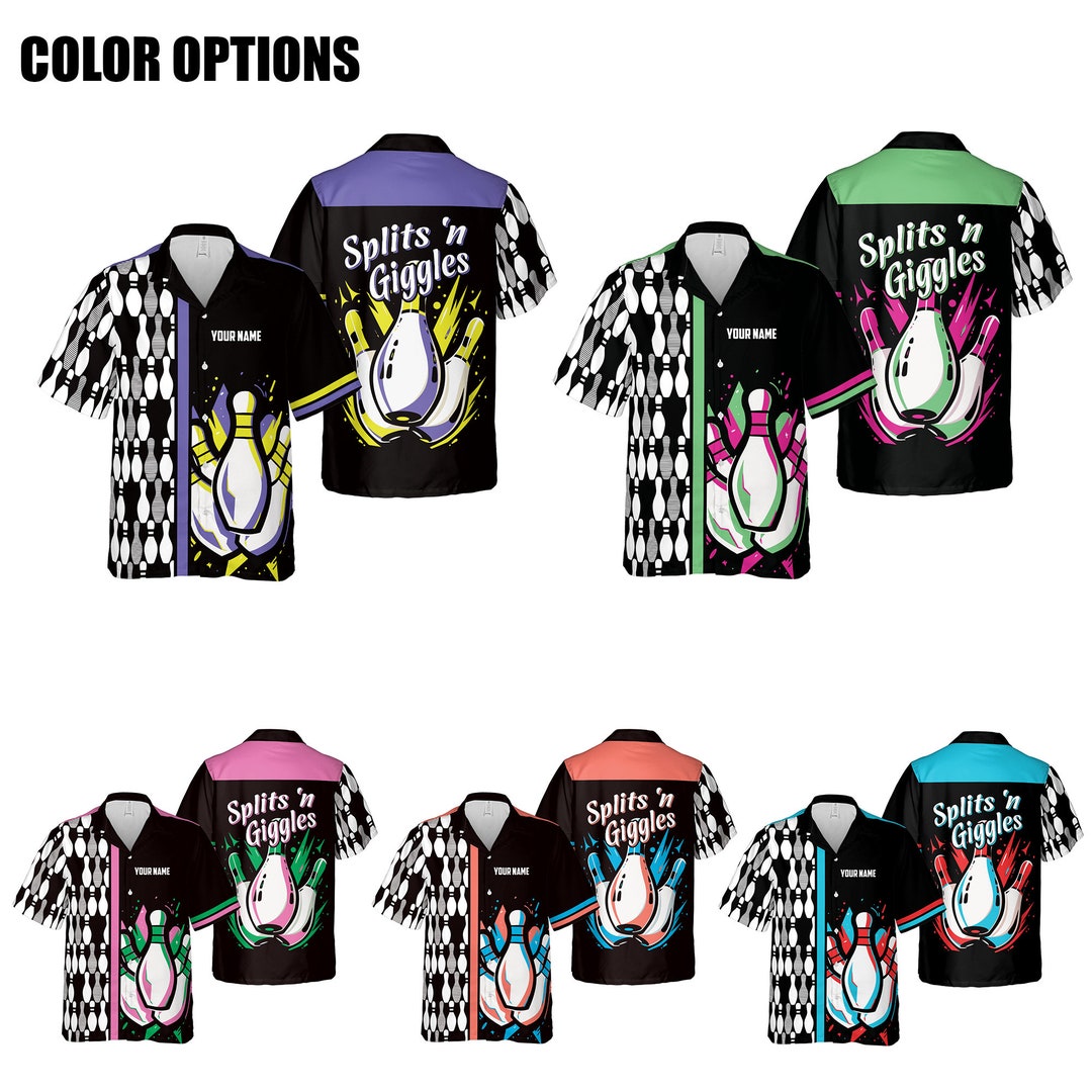 Personalized Split N Giggles Bowling Hawaiian Shirt Hawaii Bowling Team ...
