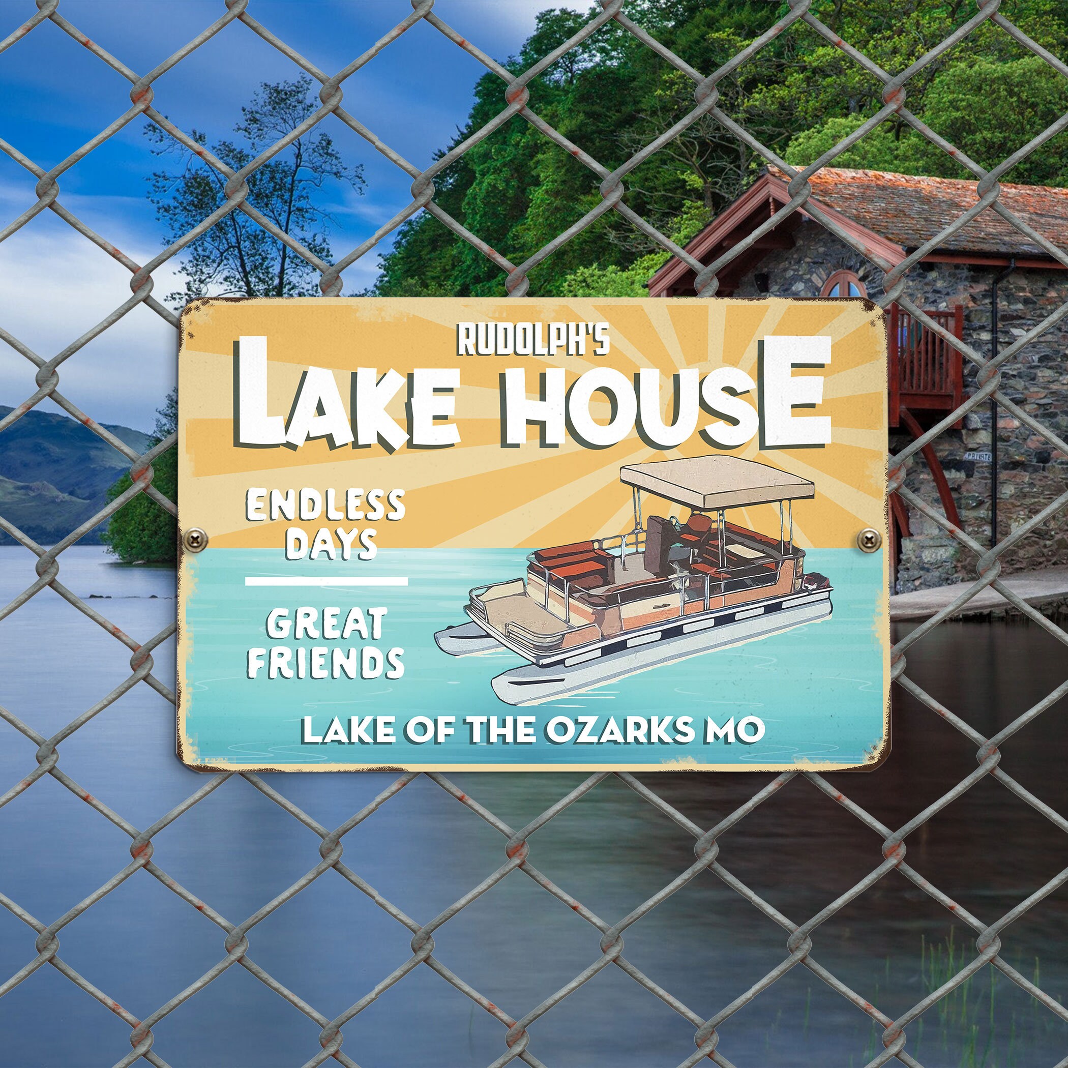 Lake House Metal Sign Lake Tin Sign Lake House Rules Sign - Etsy