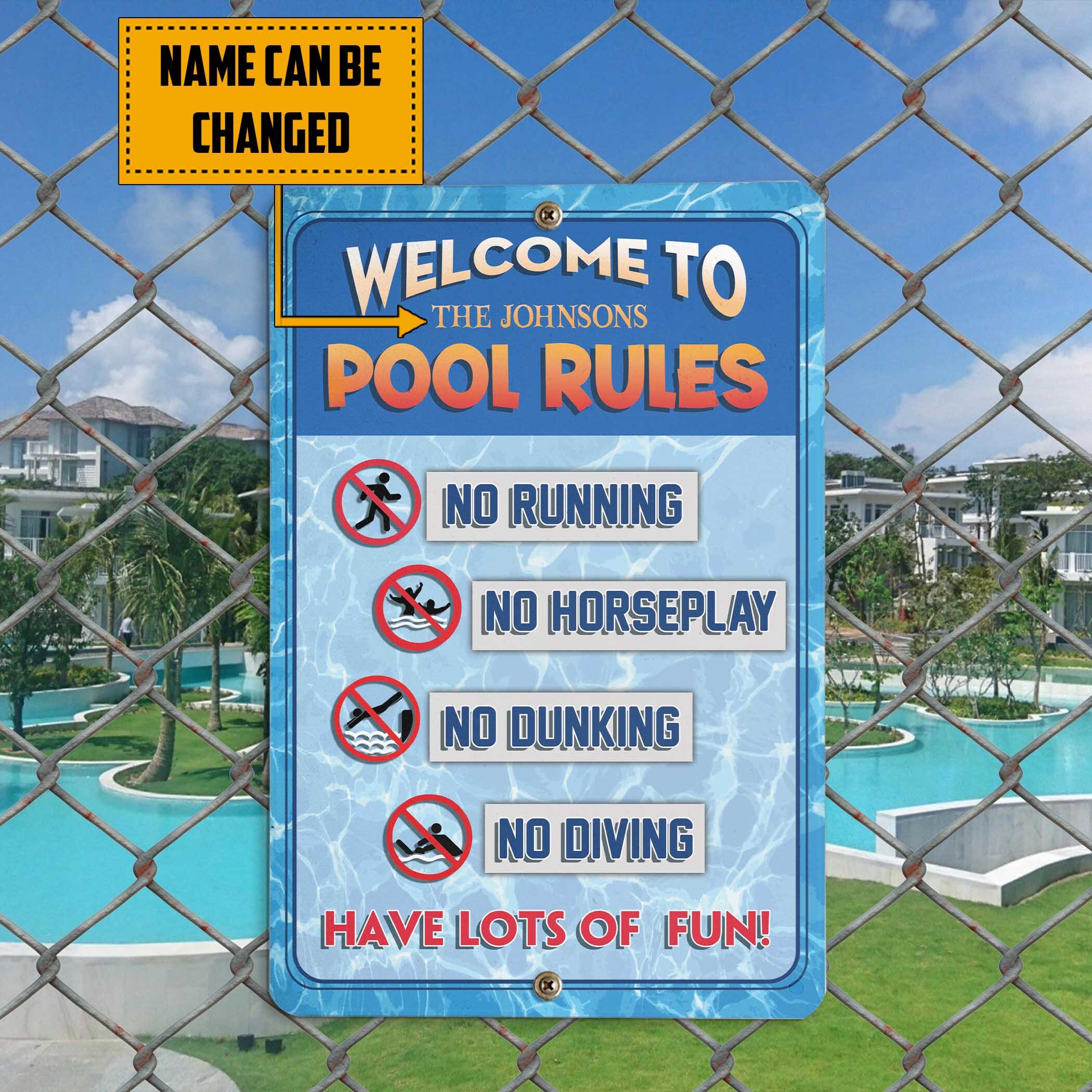 Pool Sign Pool Rules Metal Sign Swimming Pool Sign Pool Bar - Etsy