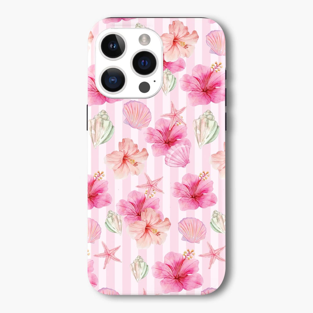Hibiscus Seashell Flower Phone Case,floral Boho iPhone Case,girly ...