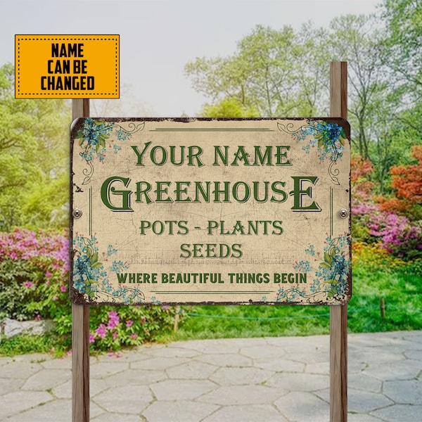 Metal Wall Planter Sign - Etsy