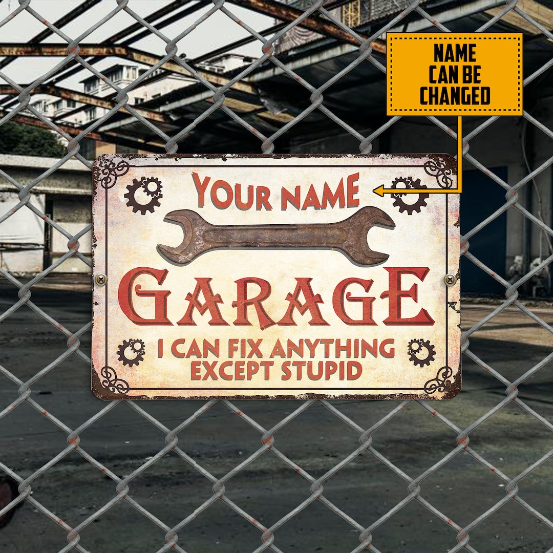 Auto Mechanic Garage Sign, Welcome Garage Metal Sign, Garage Sign ...
