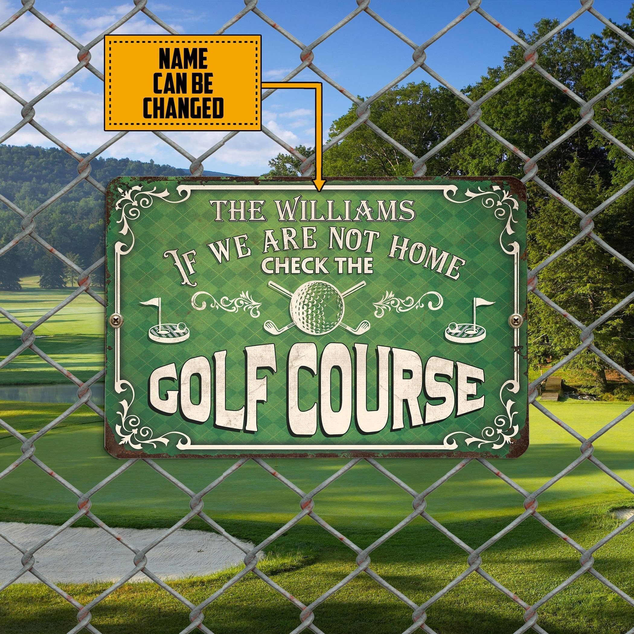 Golf Course Welcome Sign, Golf Club Tin Sign, Funny Golfer Gift, Golf ...