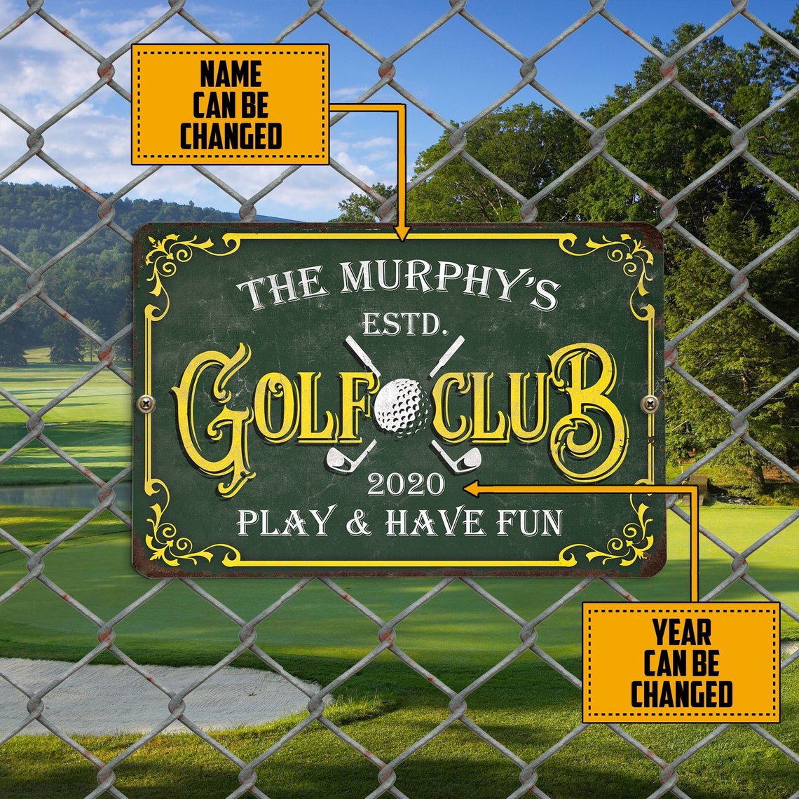 Golf Club Sign, Golfer Gift, Golf Metal Sign, 19th Hole Club Tin Sign ...