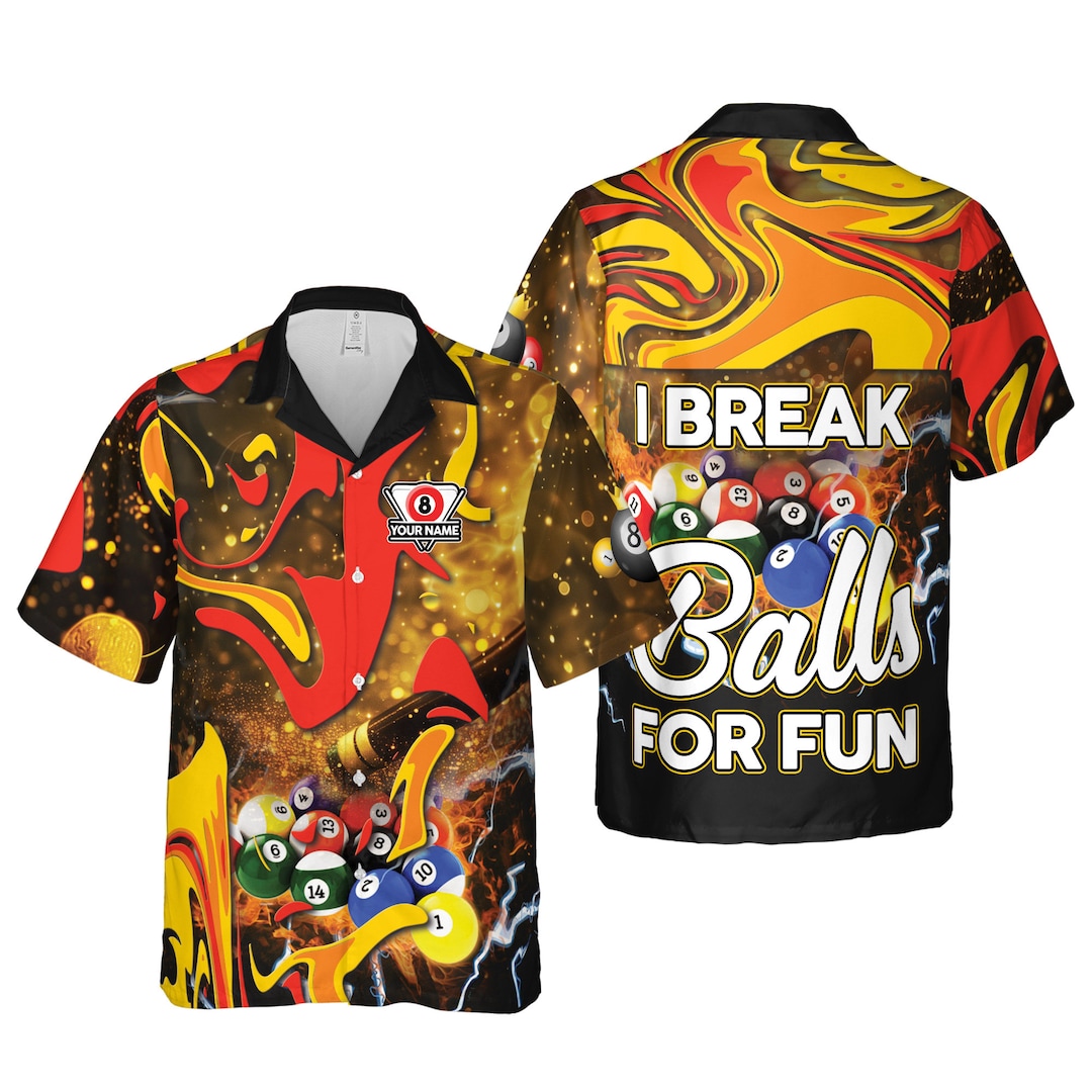Personalized Billiards Hawaiian Shirt Billiards Team Shirt Button Down ...