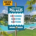 Personalized Swimming Pool Rules Metal Sign, Swimming Pool Sign, Pool ...