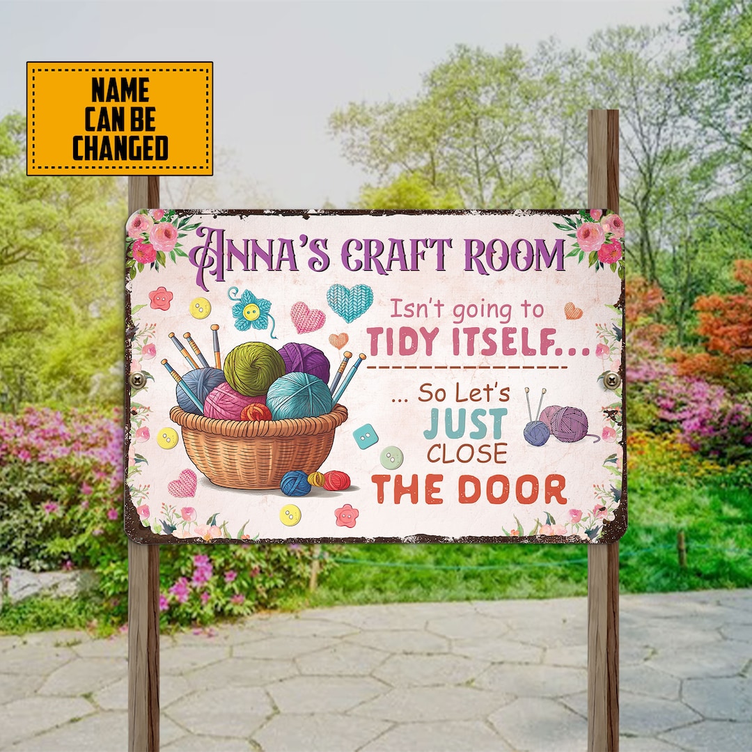 Personalized Craft Room Metal Sign Sewing Room Tin Sign Gift for ...