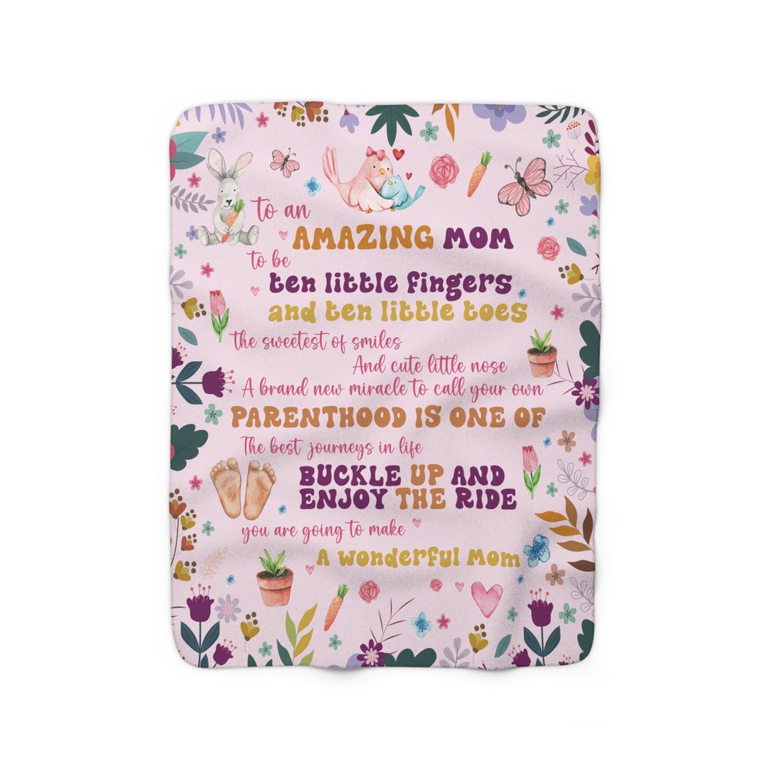 Personalized to My Mom Blanket Nursery Fleece Sherpa Blanket Baby ...
