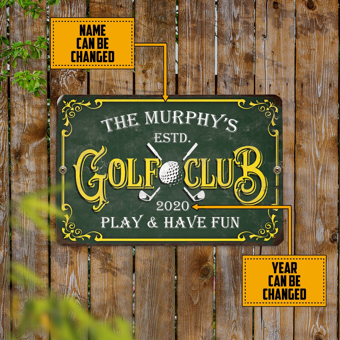 Golf Club Sign, Golfer Gift, Golf Metal Sign, 19th Hole Club Tin Sign ...
