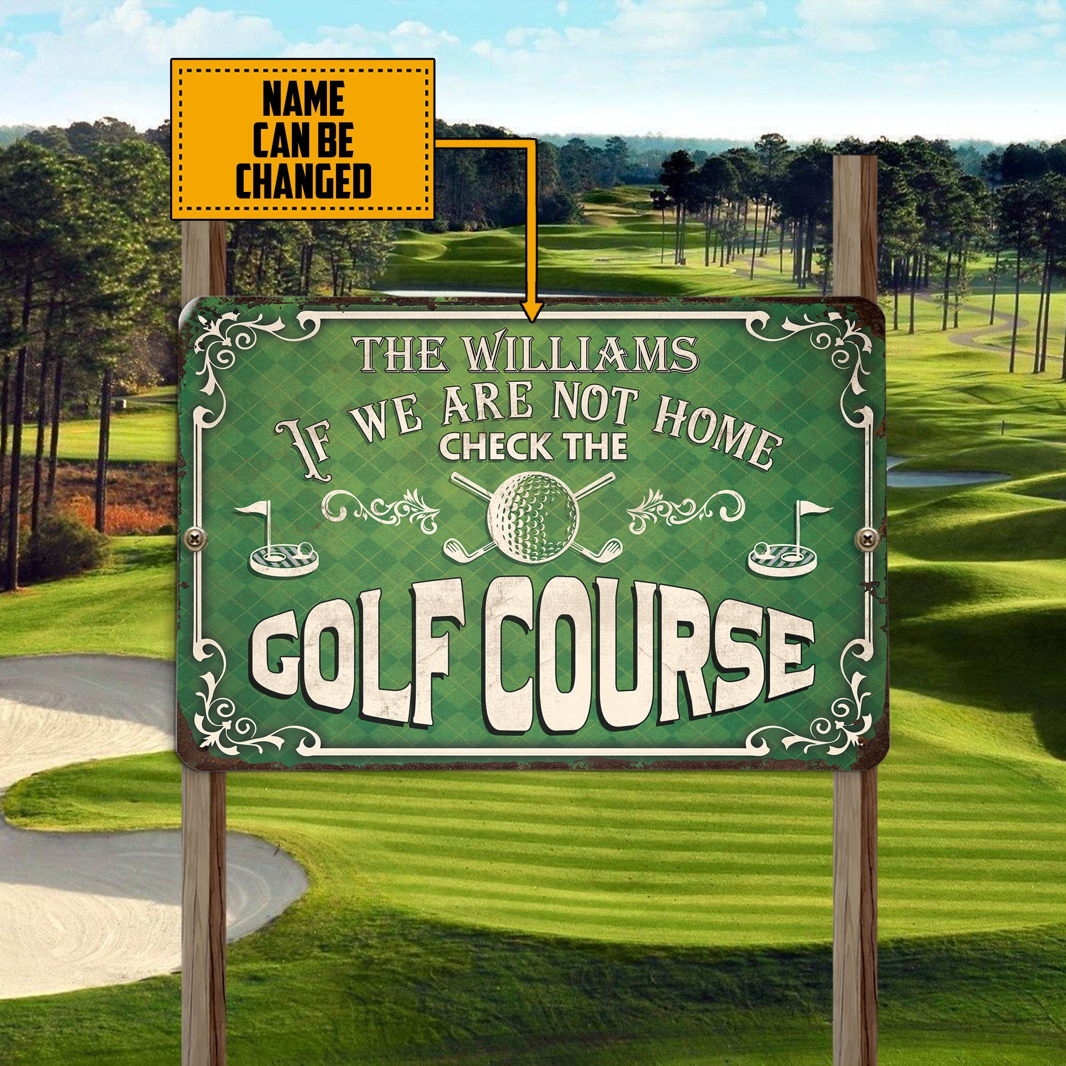 Golf Course Welcome Sign, Golf Club Tin Sign, Funny Golfer Gift, Golf ...