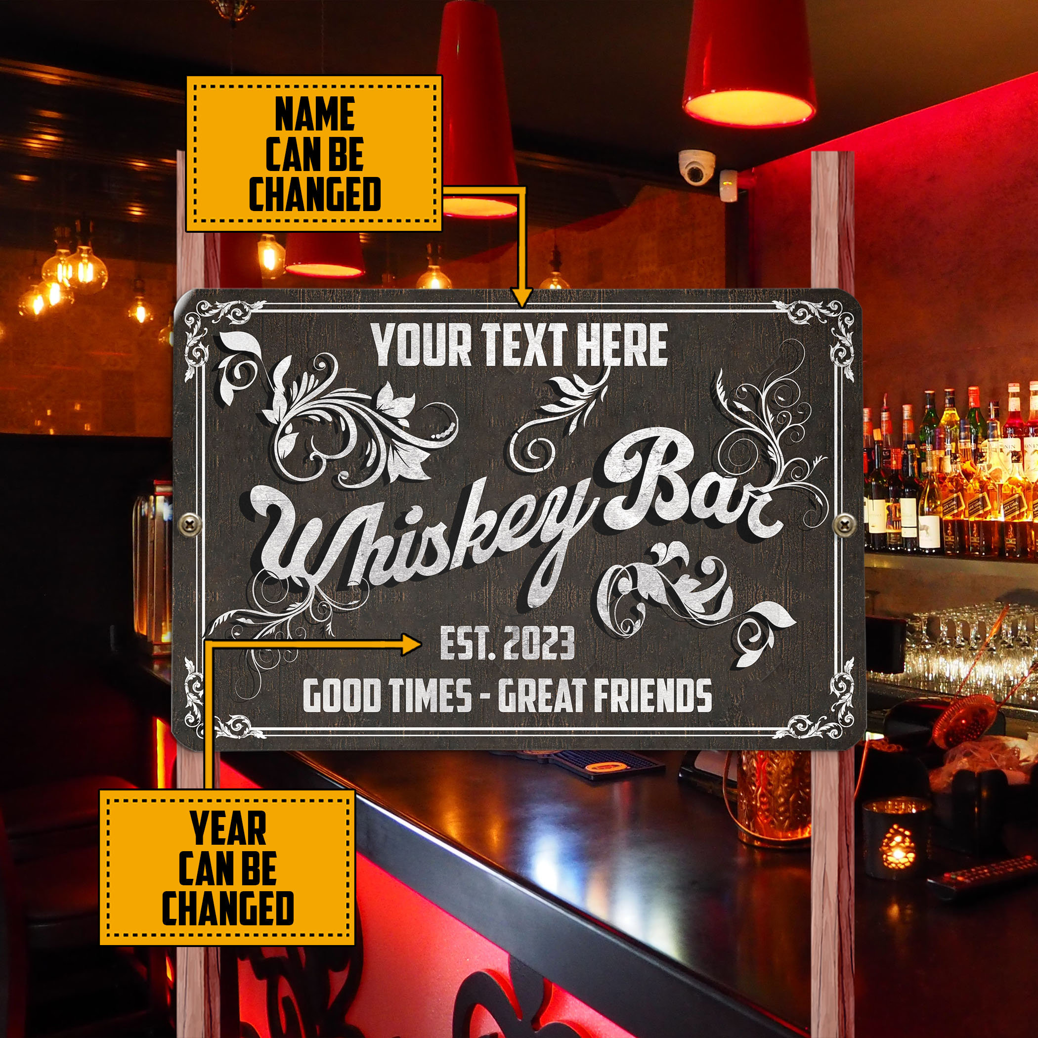 Whiskey Bar Metal Sign, Bar Tin Sign, Whiskey Bar Sign, Home Bar Sign ...