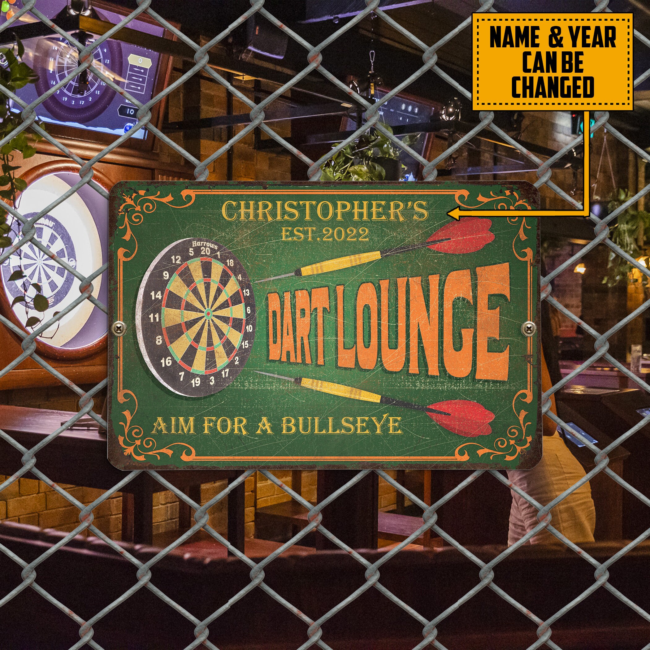 Dart Lounge Sign, Bar Sign, Darts Tin Sign, Family Game Room Metal Sign ...