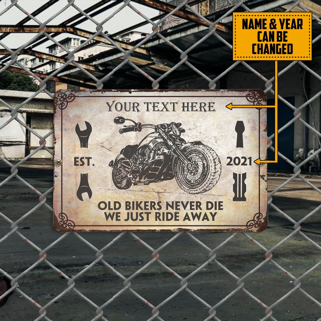 Custom Motorcycle Garage Sign, Workshop Sign, Grandpa's Garage Sign ...