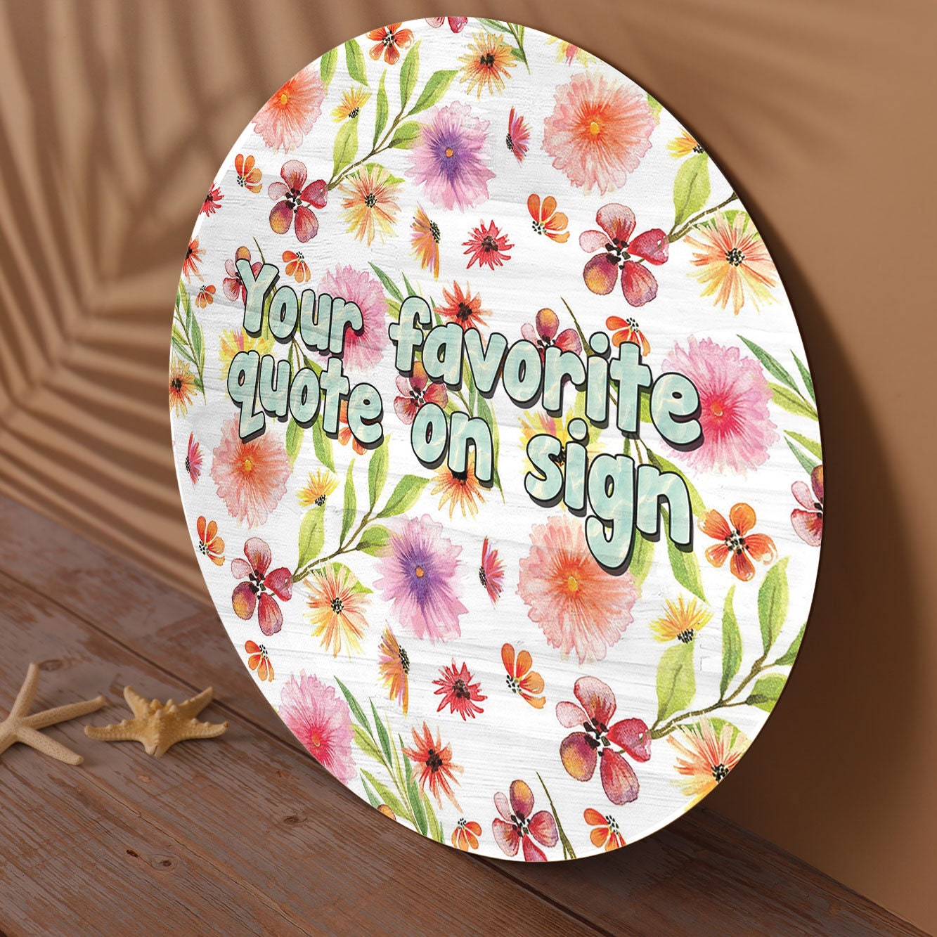 Custom Round Wood Sign, Welcome Home Wooden Sign, Personalized Wooden ...