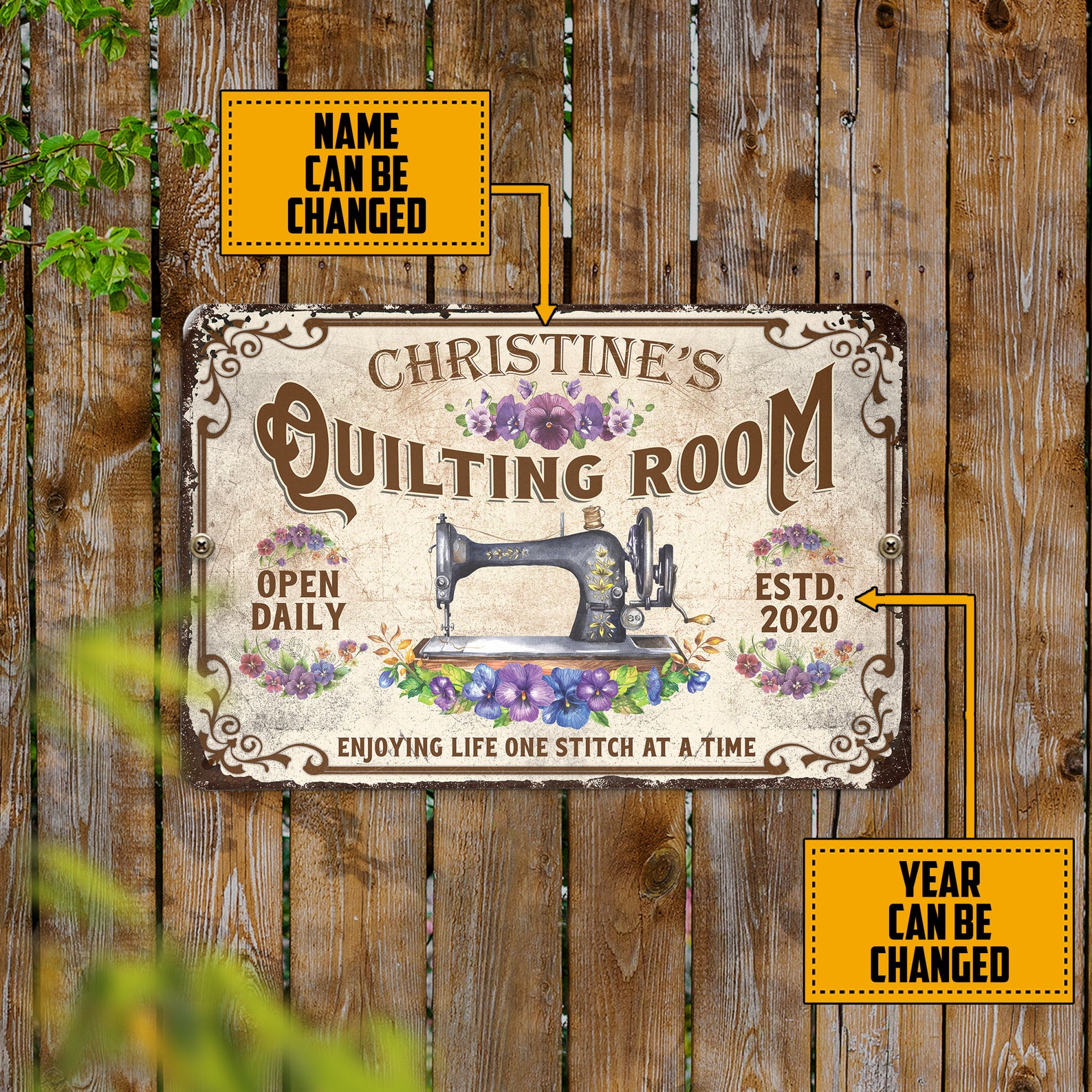 Personalized Quilting Room Metal Sign, Sewing Room Sign Gift for ...