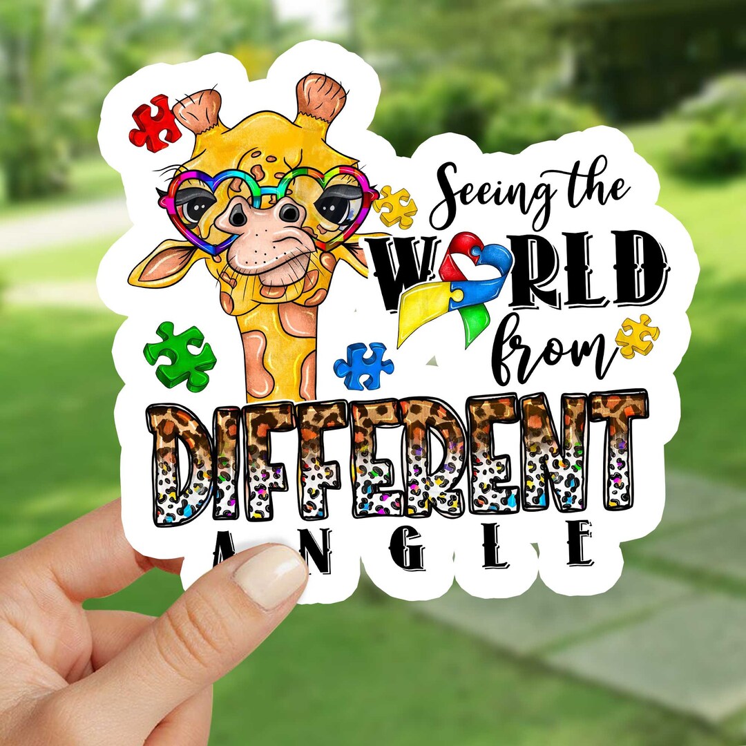 Autism Puzzle Piece Decal Autism Giraffe Decals Puzzle Piece Ribbon ...