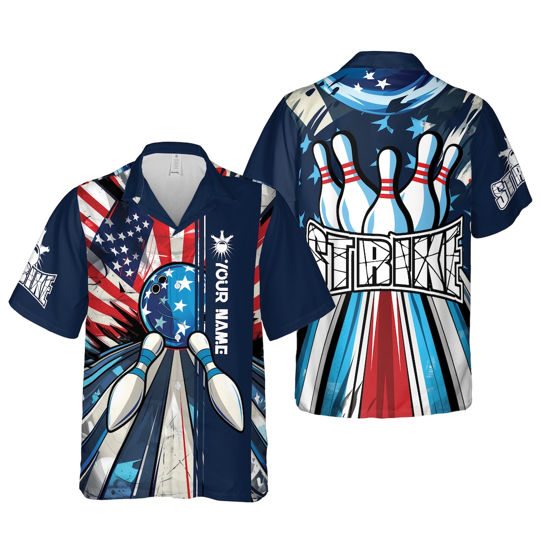 Personalized Strike America Bowling Hawaiian Shirt Hawaii Bowling Team ...